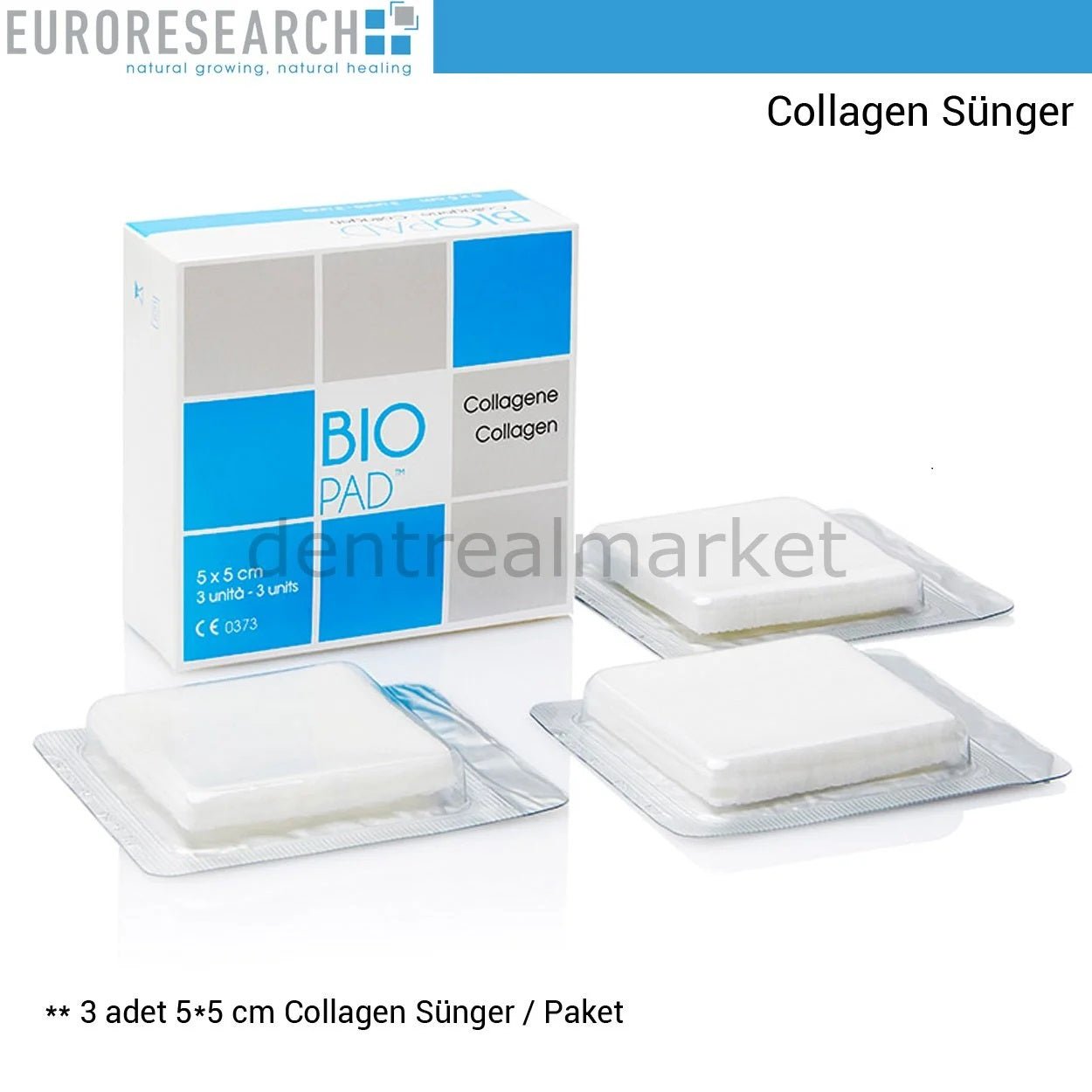 Euroreserch - Biopad Collagen Sponge Cone - 5*5 cm – DentrealStore