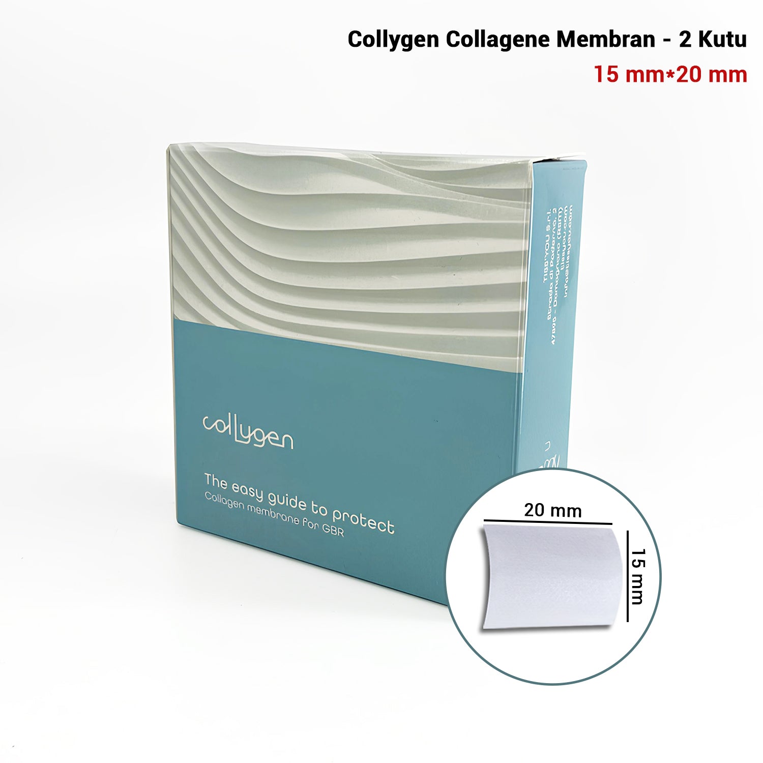 Actycoll - Collygen Collagene Membrane - 15*20 mm - 2 Box – DentrealStore