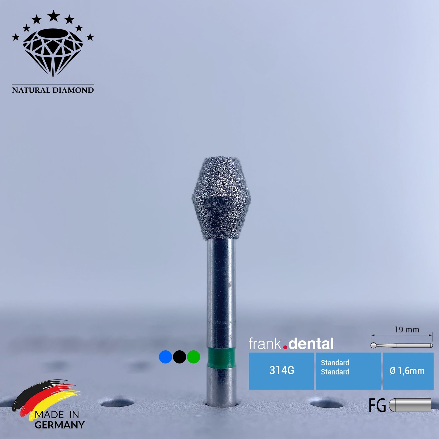 Frank Dental - Dental Natural Diamond Bur - 811 Barrel Dental Burs ...