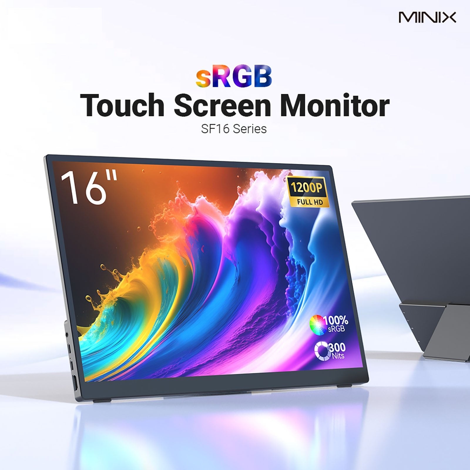 Minix - Minix 16"sRGB Portable Touchscreen Monitor SF16T – DentrealStore