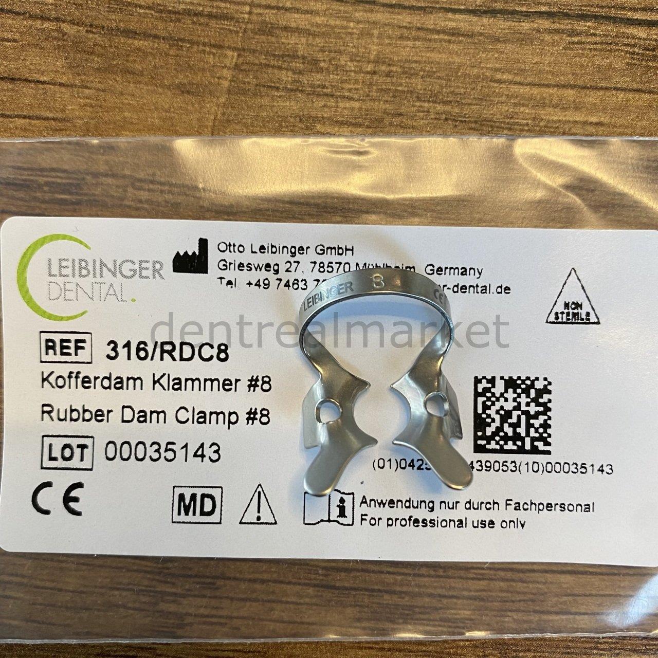 Leibinger - Rubberdam Clamp - Large Clamps for Upper Molars#8 ...